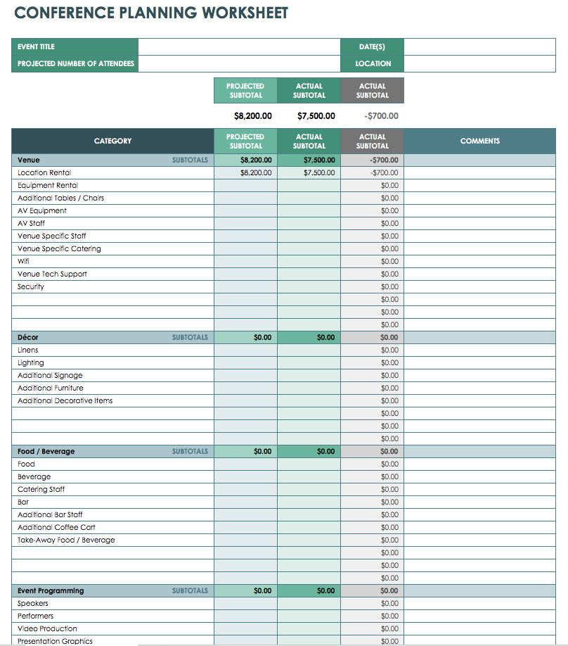 6 Event Planning Templates Word Excel Formats 6 Event Planning Templates Word Excel Formats